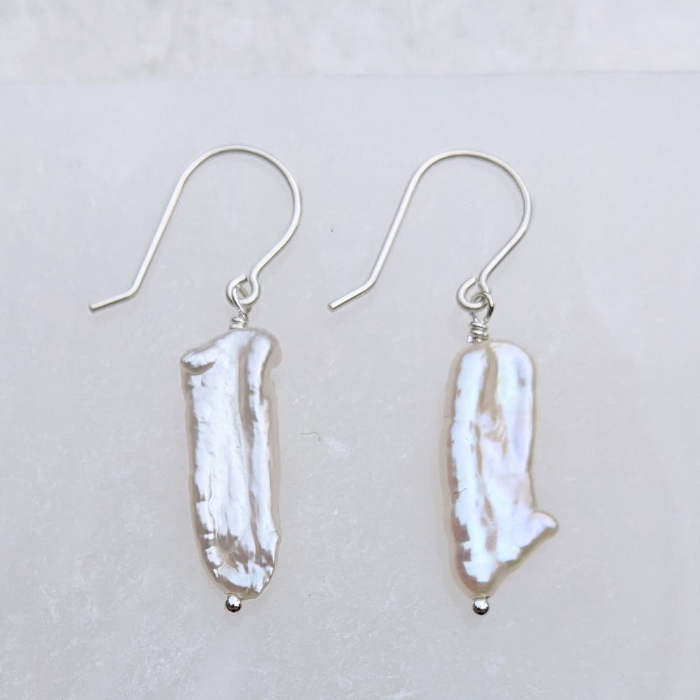 Biwa Pearl Hook Earrings - Contemporary Pearls - KIRI & BELLE