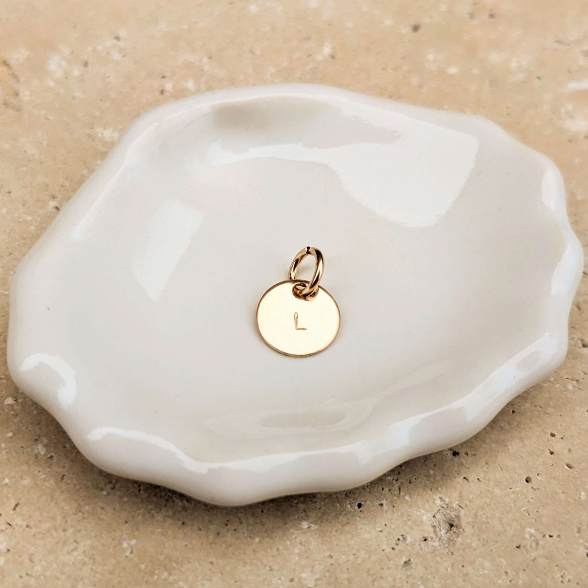 Initial Disc Charm Add On - Modern Pearl Jewellery - Kiri & Belle