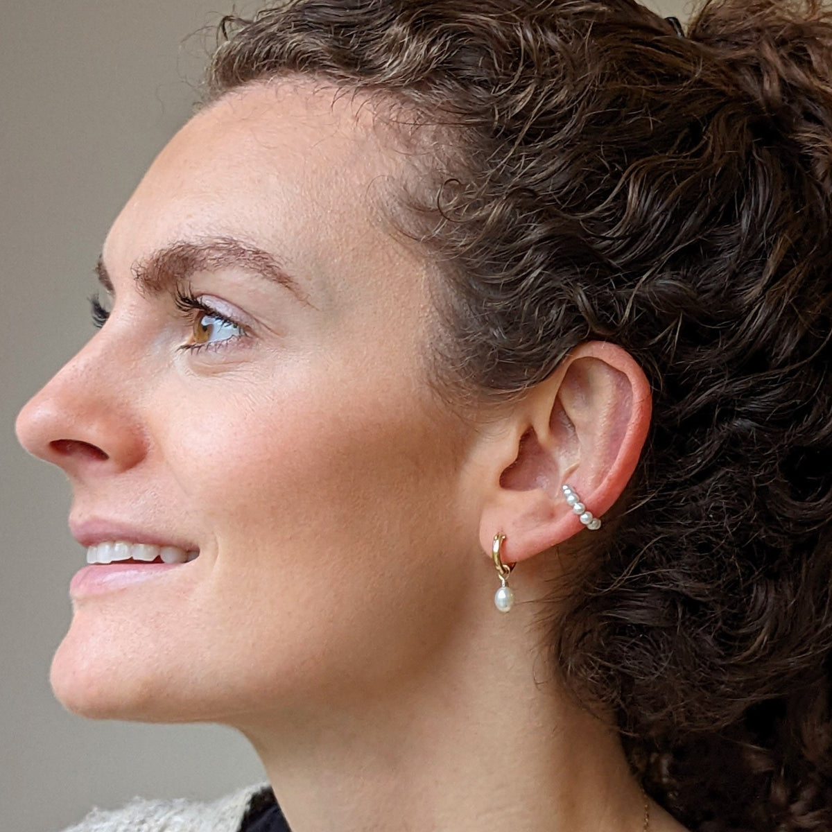 Pearl Ear Cuff - Contemporary Pearl Jewellery - KIRI & BELLE