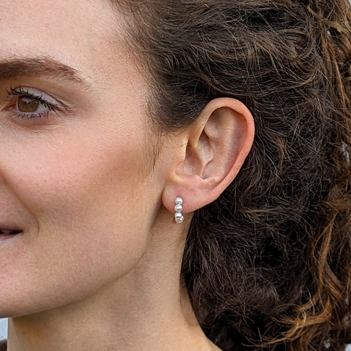 Pearl Stud Hoop Earrings - Modern Pearl Jewellery - Kiri & Belle